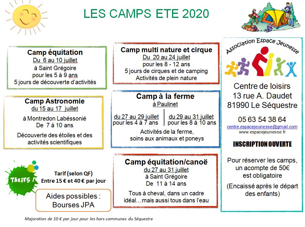 Camps | Association Espace Jeunesse